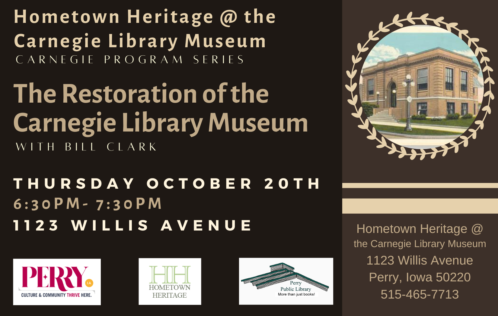 Hometown Heritage @ the Carnegie Library Museum :: Perry Public Library